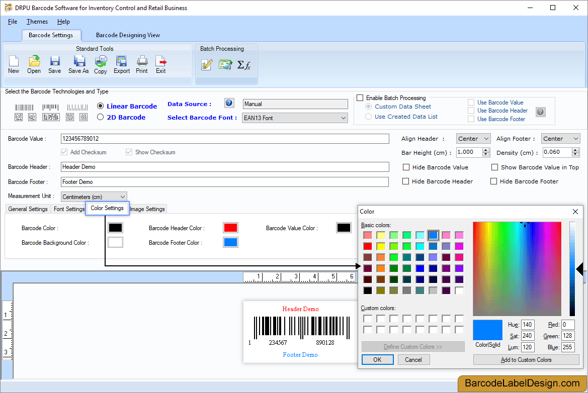 Barcode Label Design Software for Inventory Control to generate barcode ...
