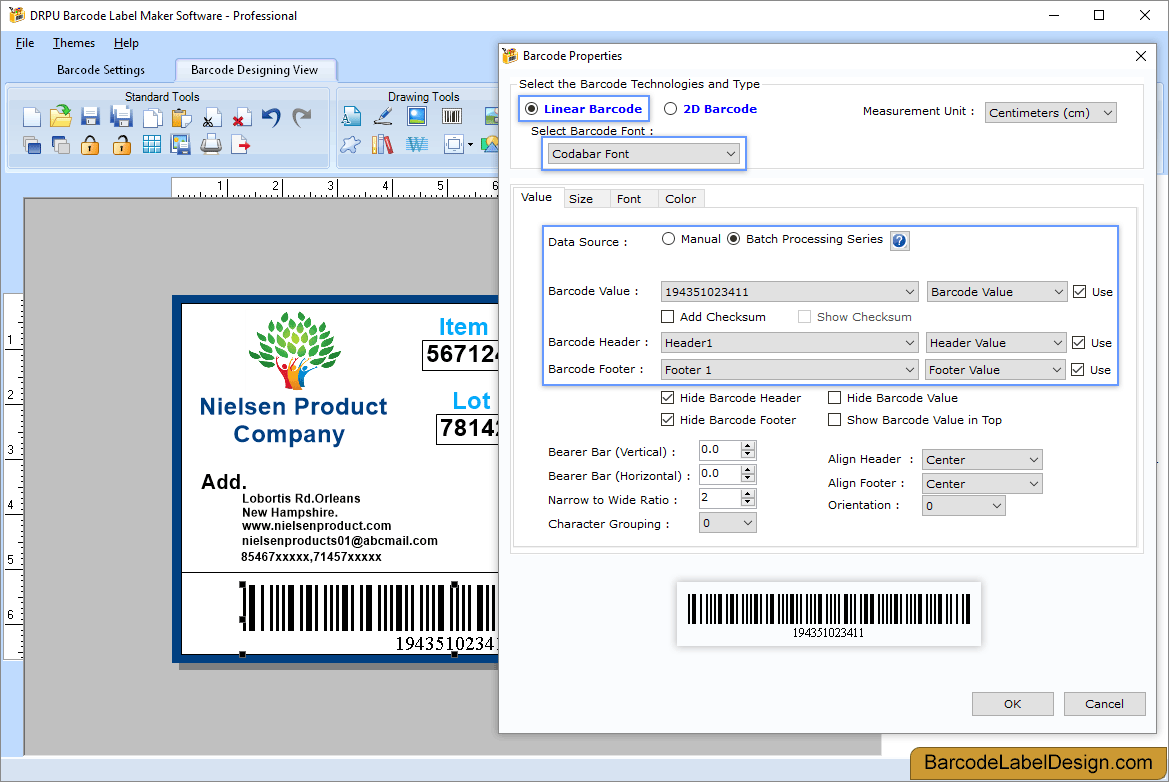 Barcode Label Design Software – Professional to generate barcode tags