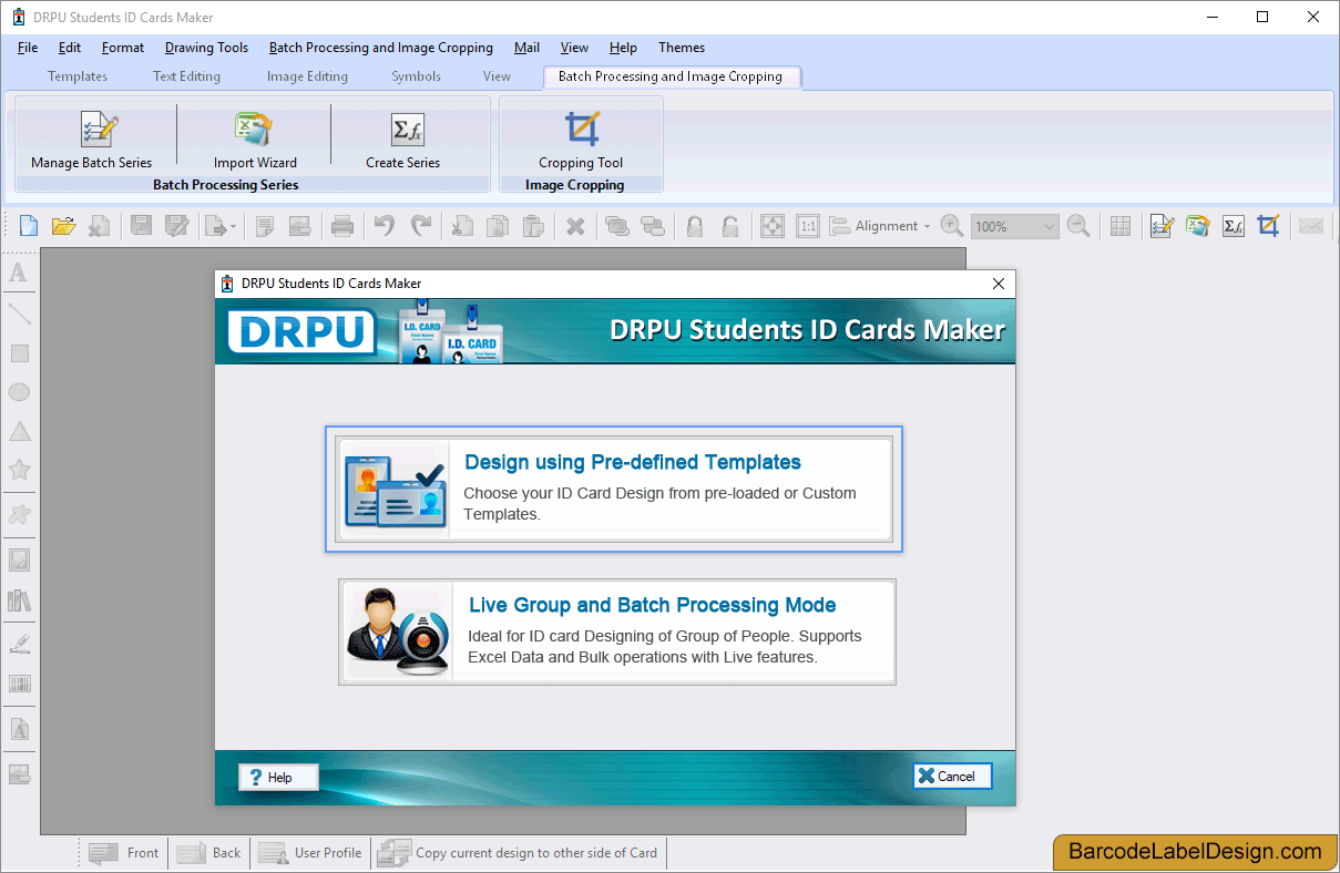 Screenshots of Student ID Cards Maker Software to know how to create ...